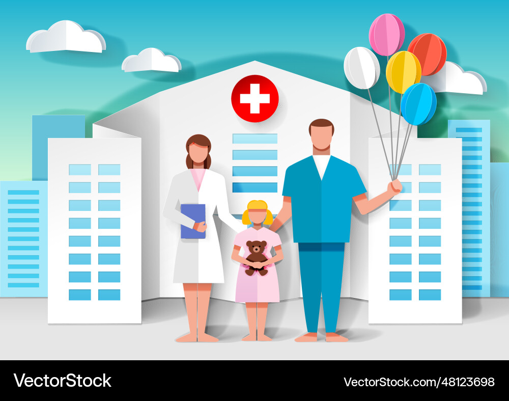 Pediatric clinic department Royalty Free Vector Image