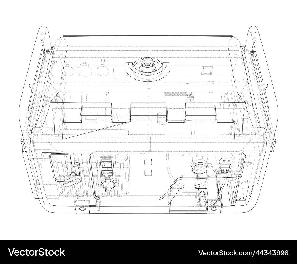 Portable electro generator Royalty Free Vector Image
