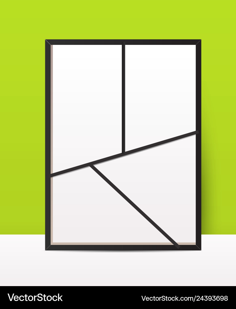 Vertical collage layout template frames for photo Vector Image