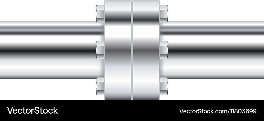 Chrome Pipe System Royalty Free Vector Image - VectorStock