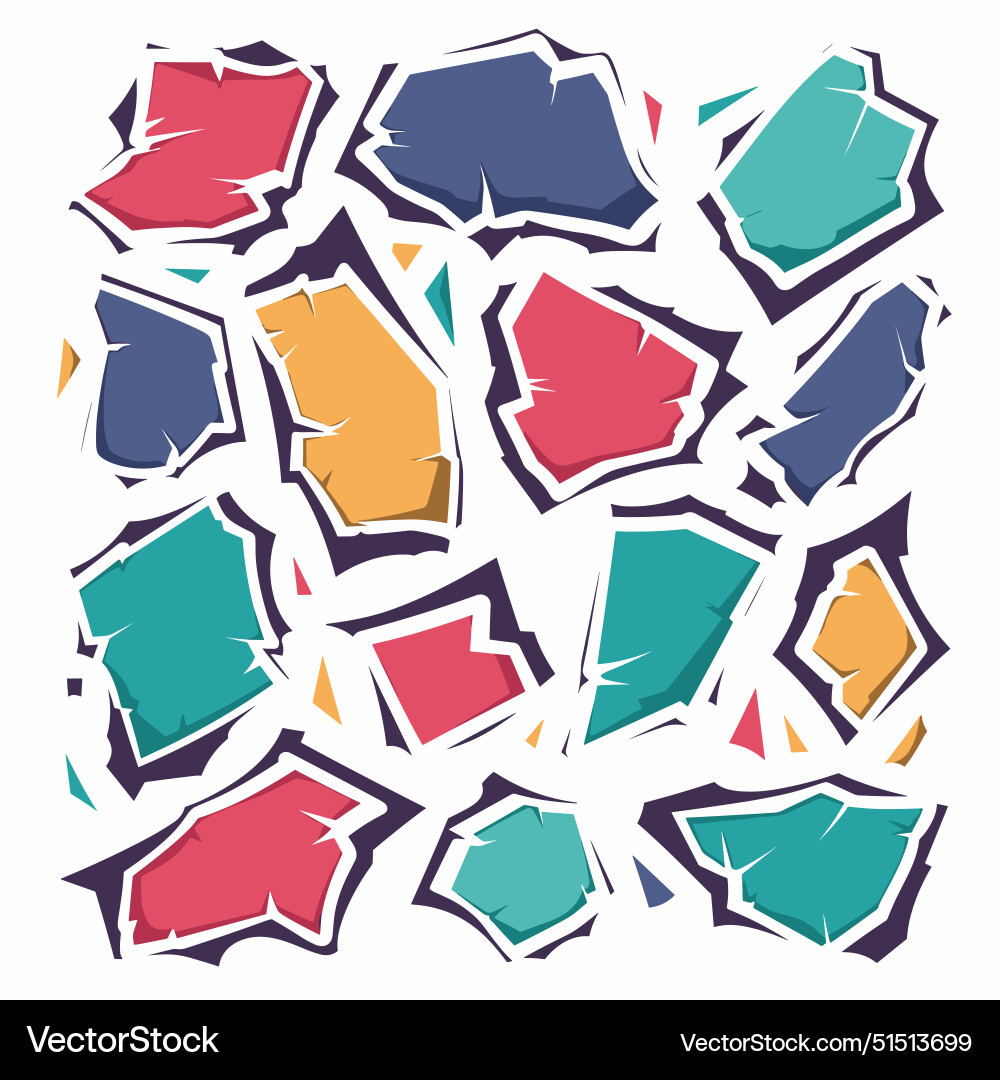 Colorful abstract geometric shapes background Vector Image