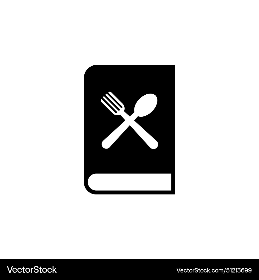 Cooking recipe cook book flat icon Royalty Free Vector Image