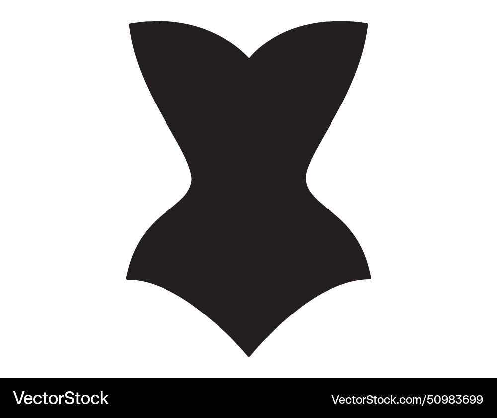 Corset silhouette art Royalty Free Vector Image