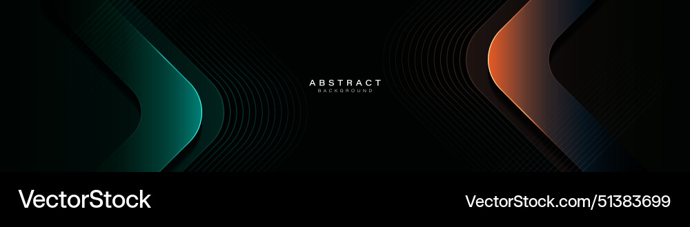 Dark abstract background with shiny rounded Vector Image