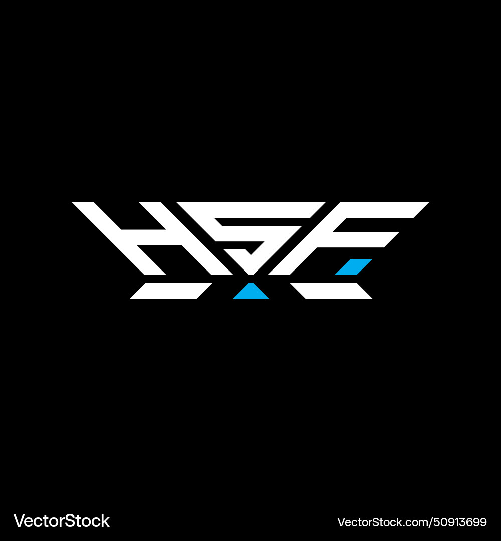 Hsf letter logo design hsf simple and modern logo Vector Image