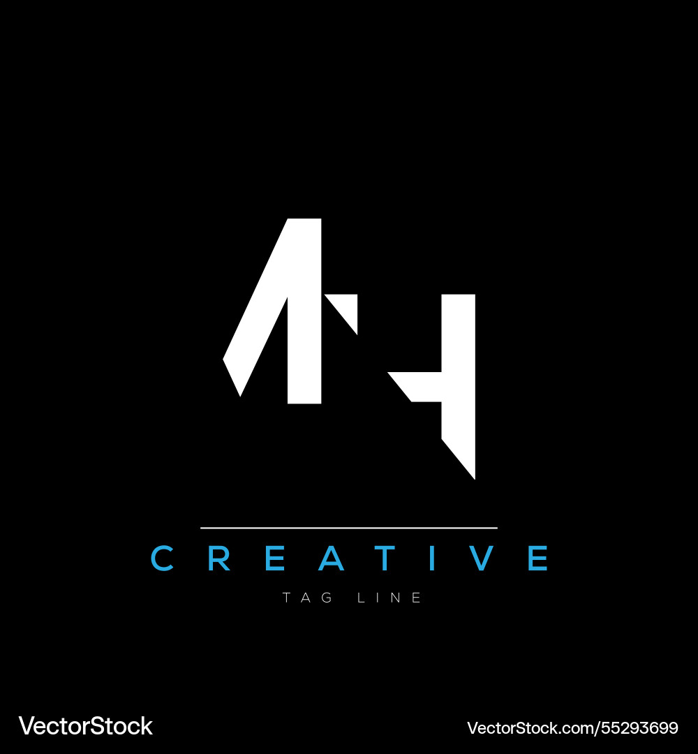 Mh creative monogram logo Royalty Free Vector Image