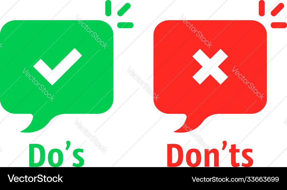Positive and negative check marks Royalty Free Vector Image