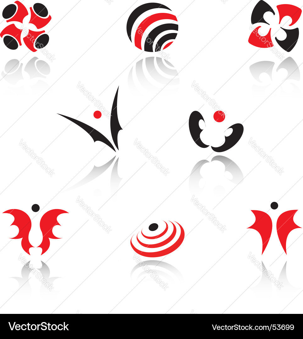 Set of symbols Royalty Free Vector Image - VectorStock