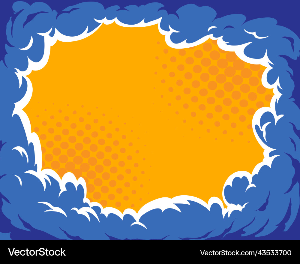 2comic book cartoon frame smoke backgrounds Vector Image