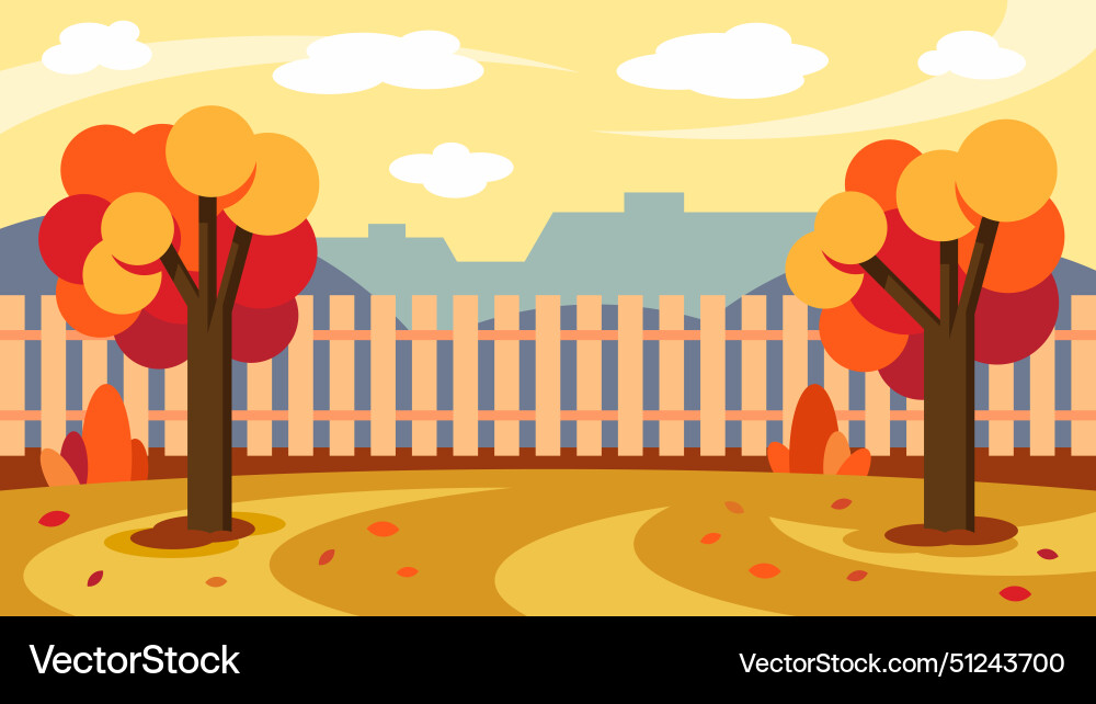 Autumn landscape Royalty Free Vector Image - VectorStock