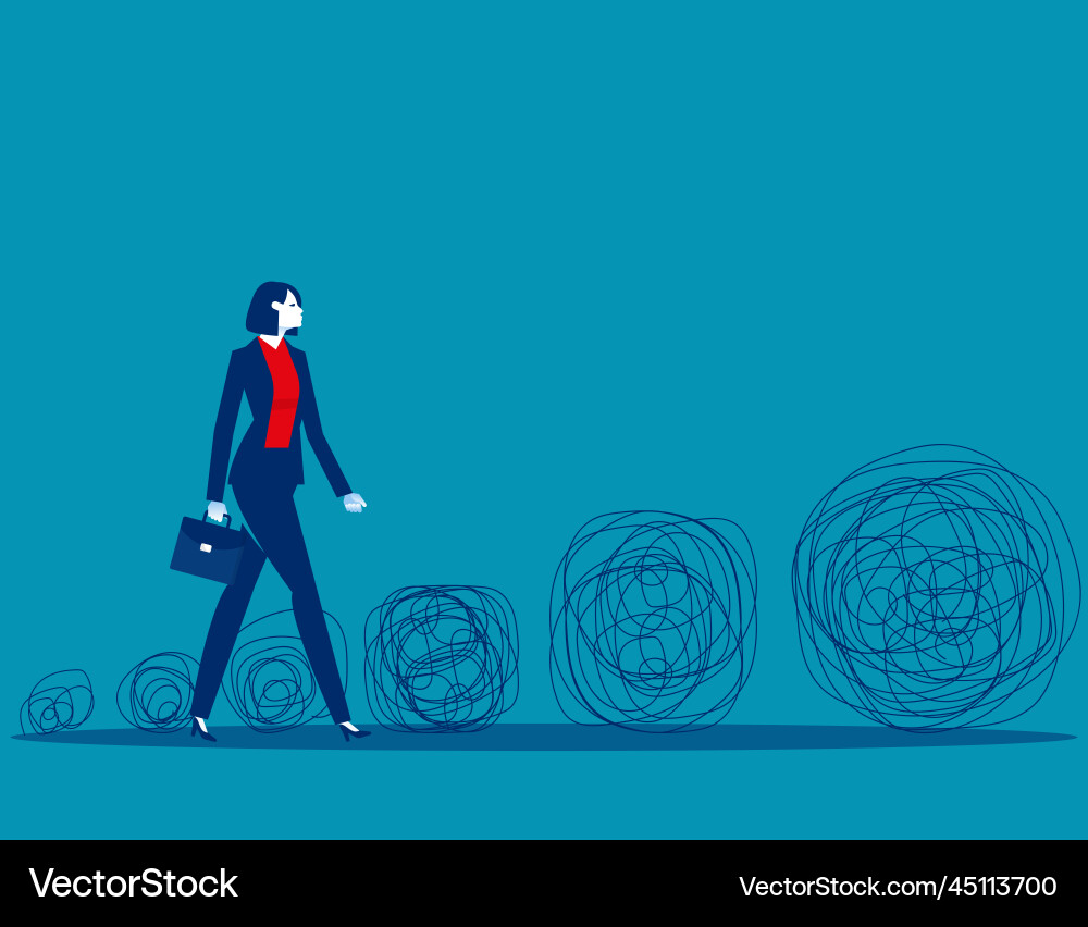 Business person with growing problem Royalty Free Vector