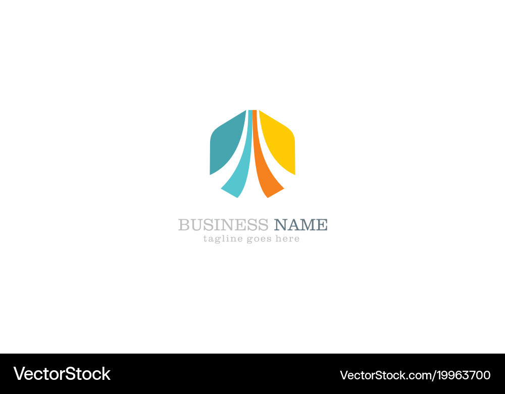 Business vision polygon logo Royalty Free Vector Image