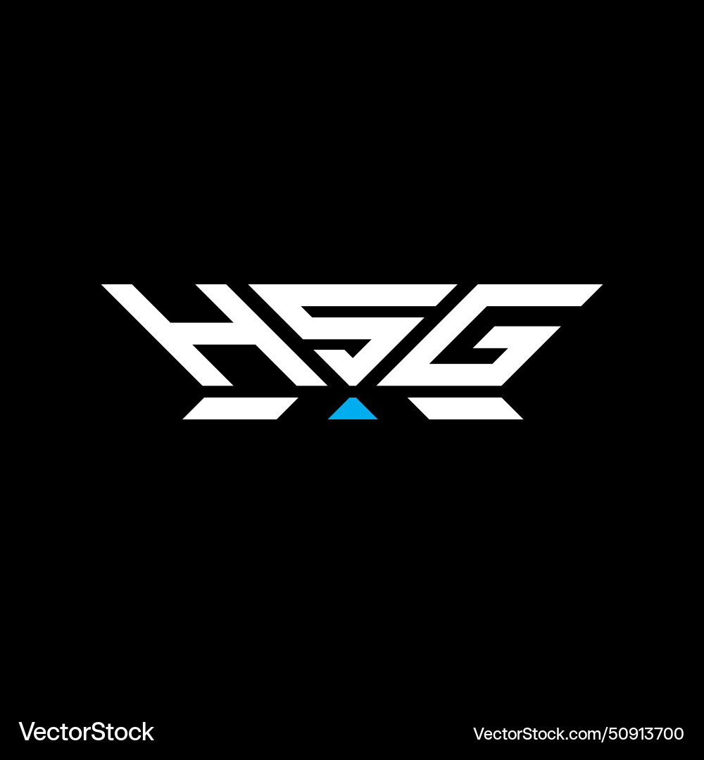 Hsg letter logo design simple and modern Vector Image