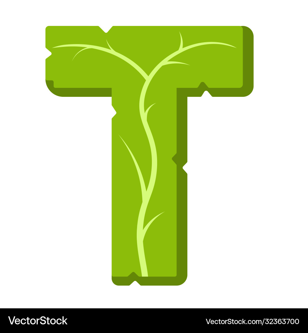 The Letter T Designs In Green