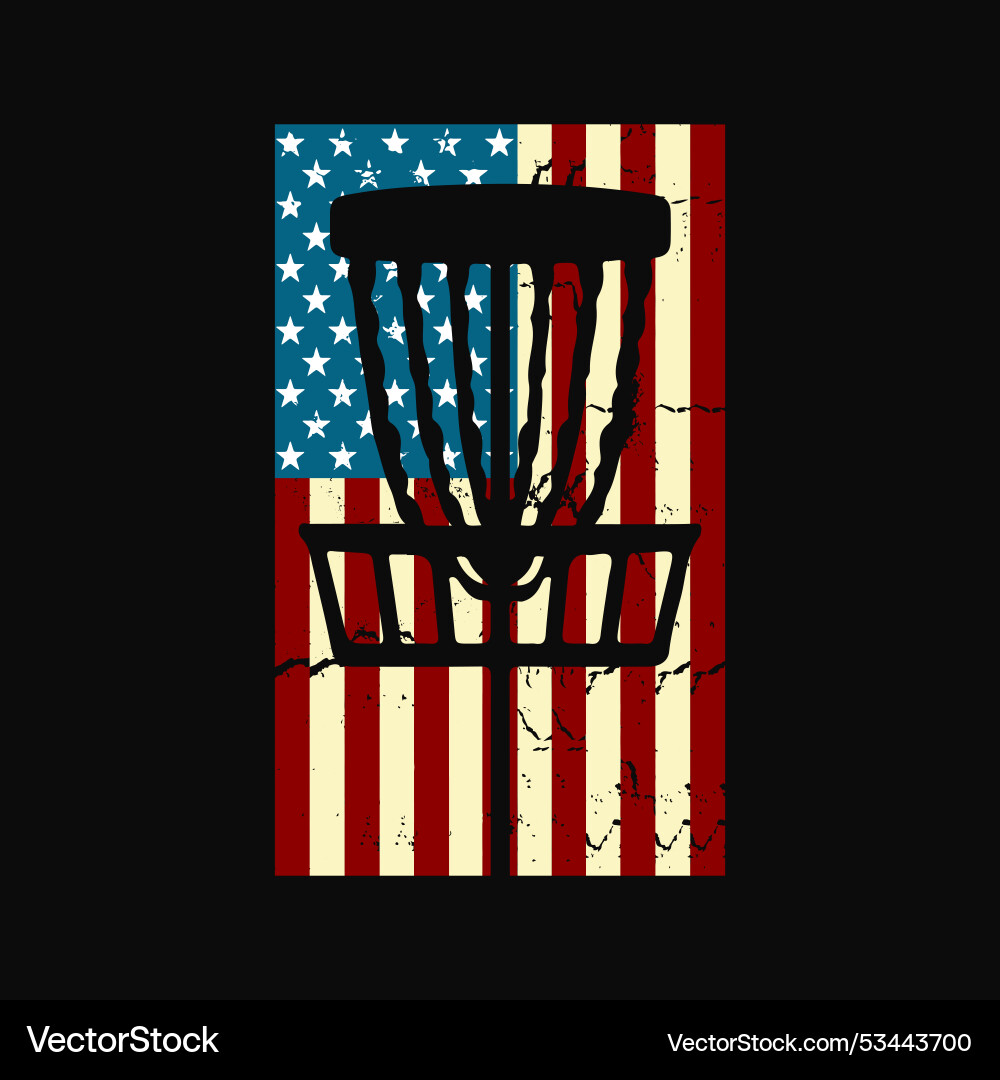 Usa flag disc golf Royalty Free Vector Image - VectorStock