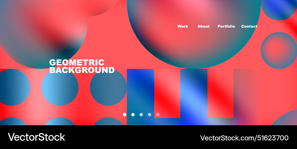 Various colorful geometric shapes abstract web Vector Image