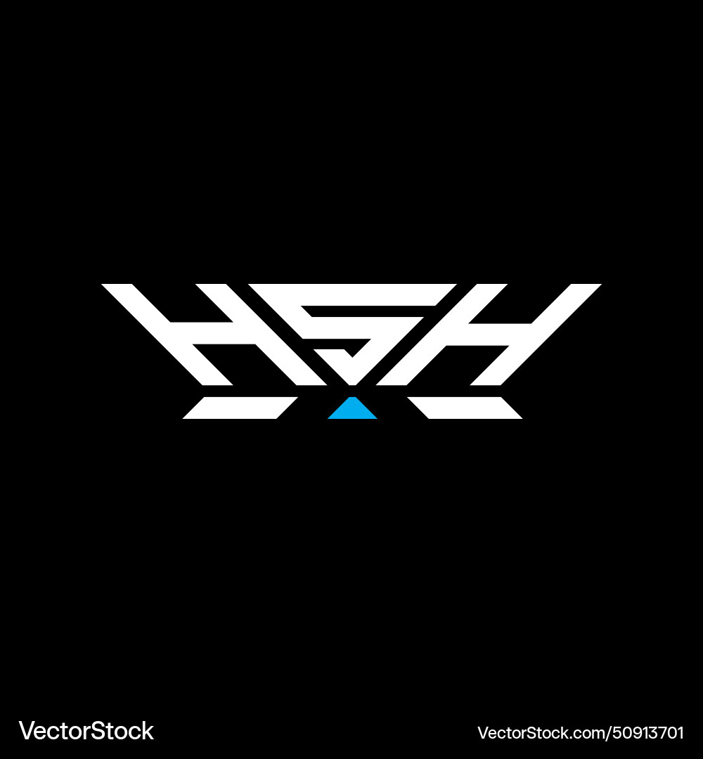 Hsh letter logo design simple and modern Vector Image