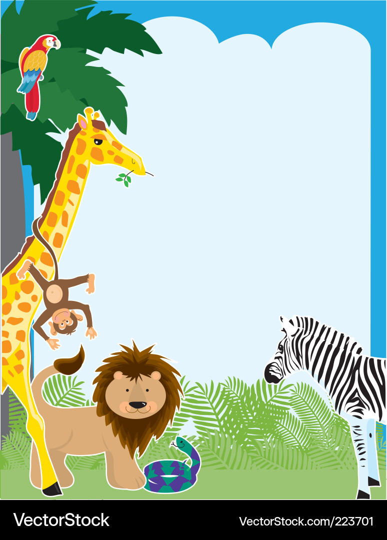 Jungle Cartoon Border