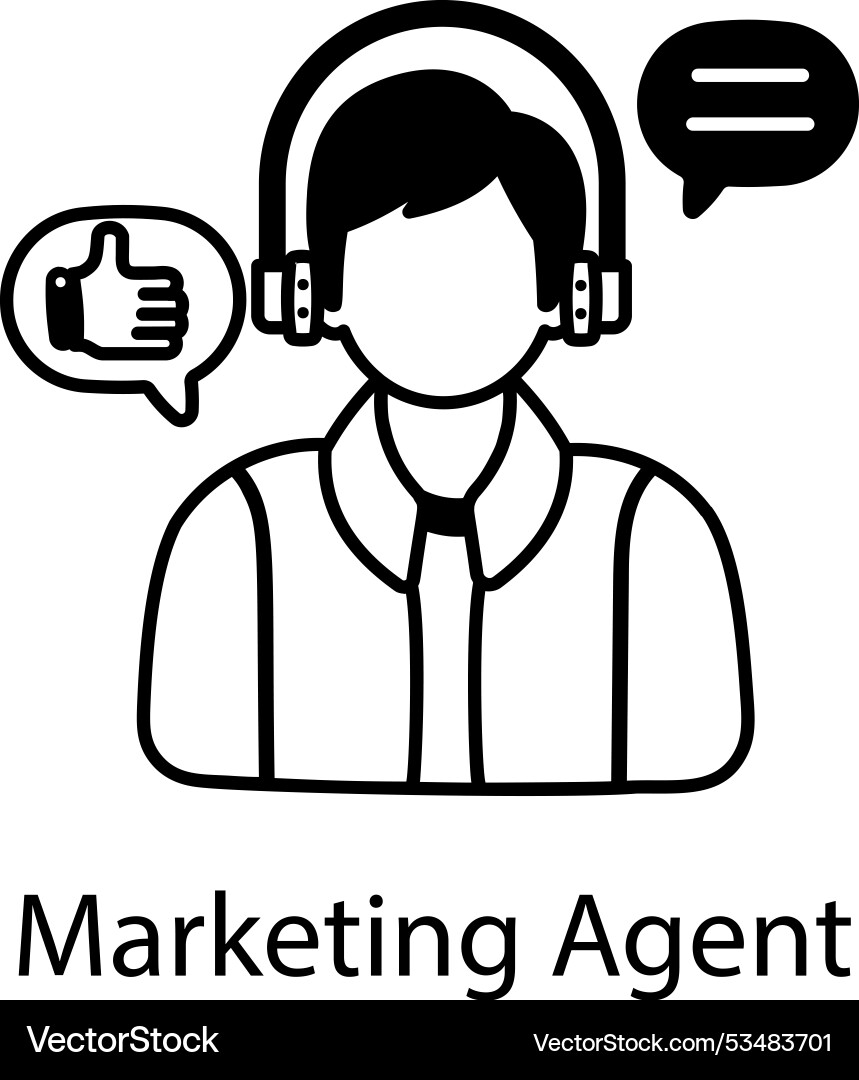 Marketing agent Royalty Free Vector Image - VectorStock
