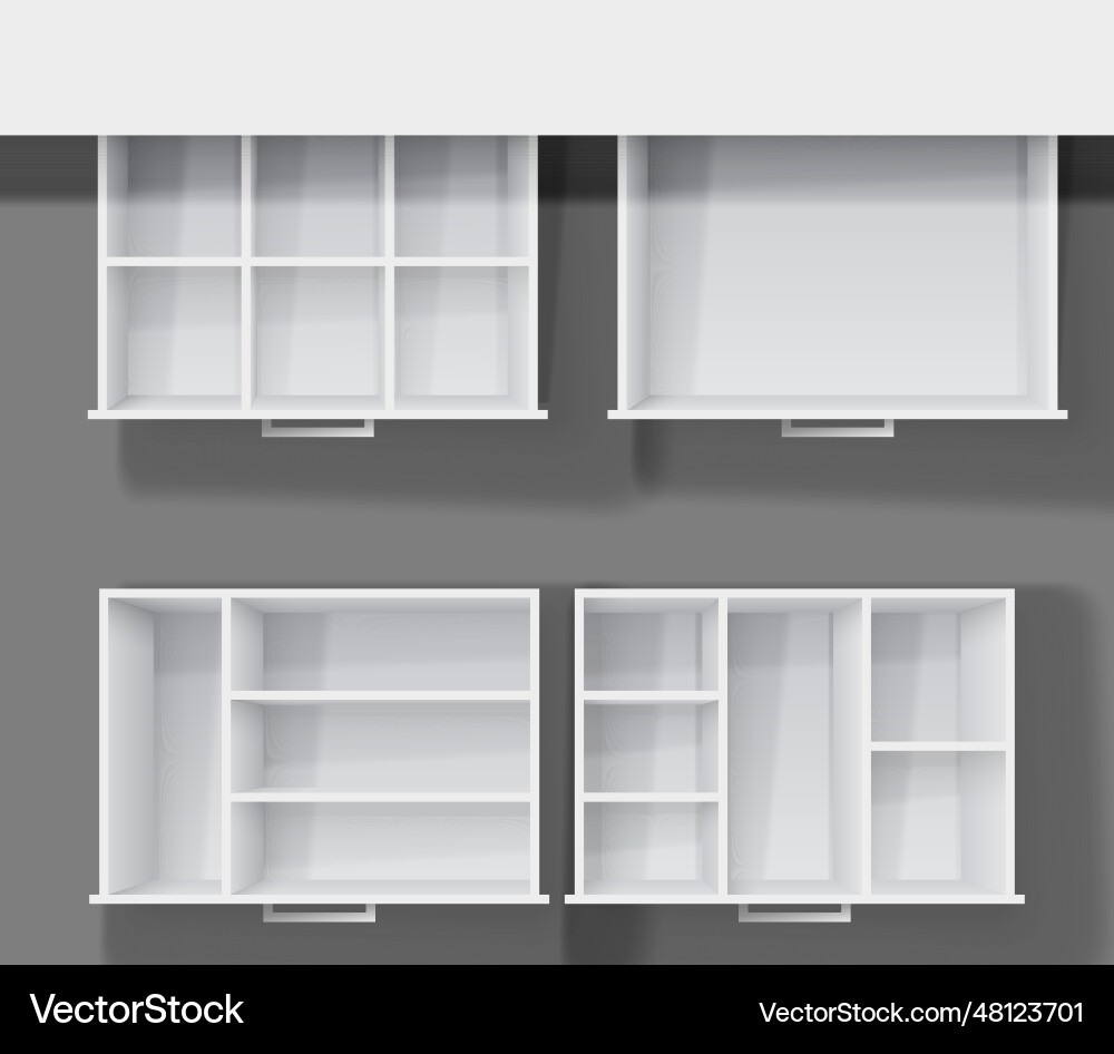 Pull out sliding box inner container isolated Vector Image