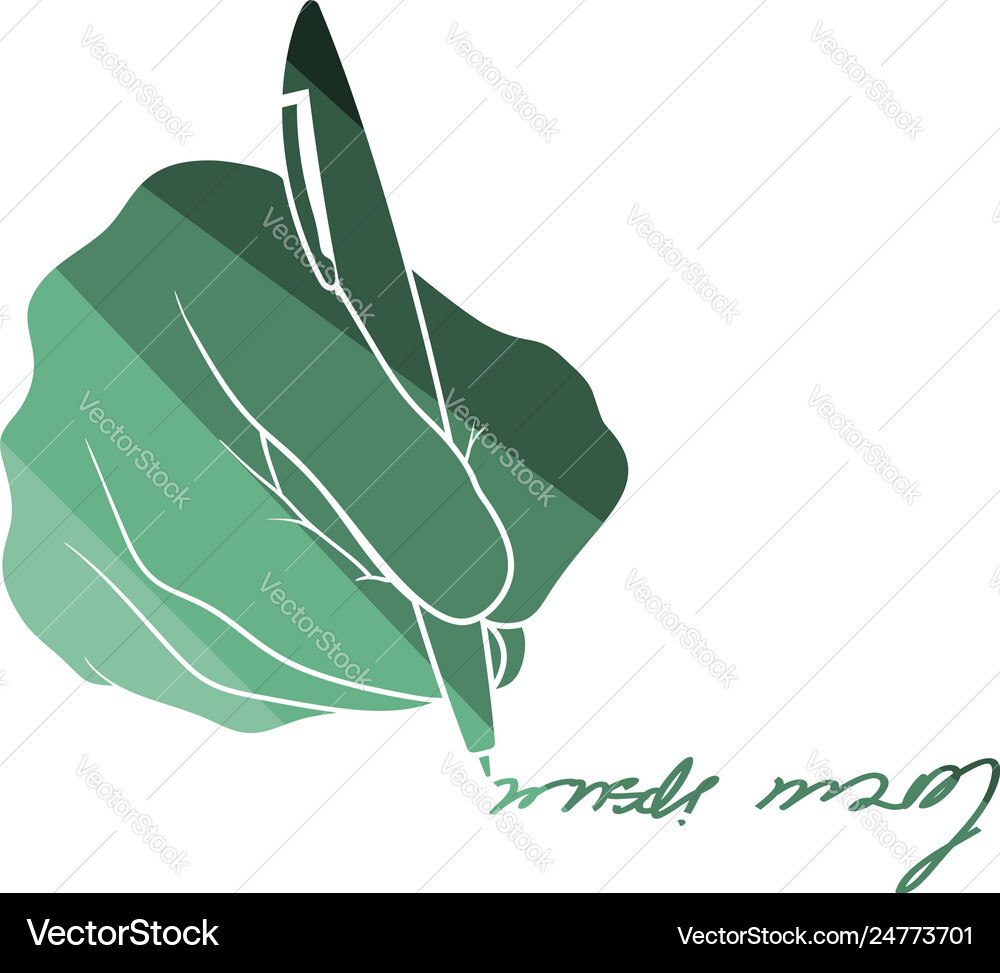 Signing hand icon Royalty Free Vector Image - VectorStock