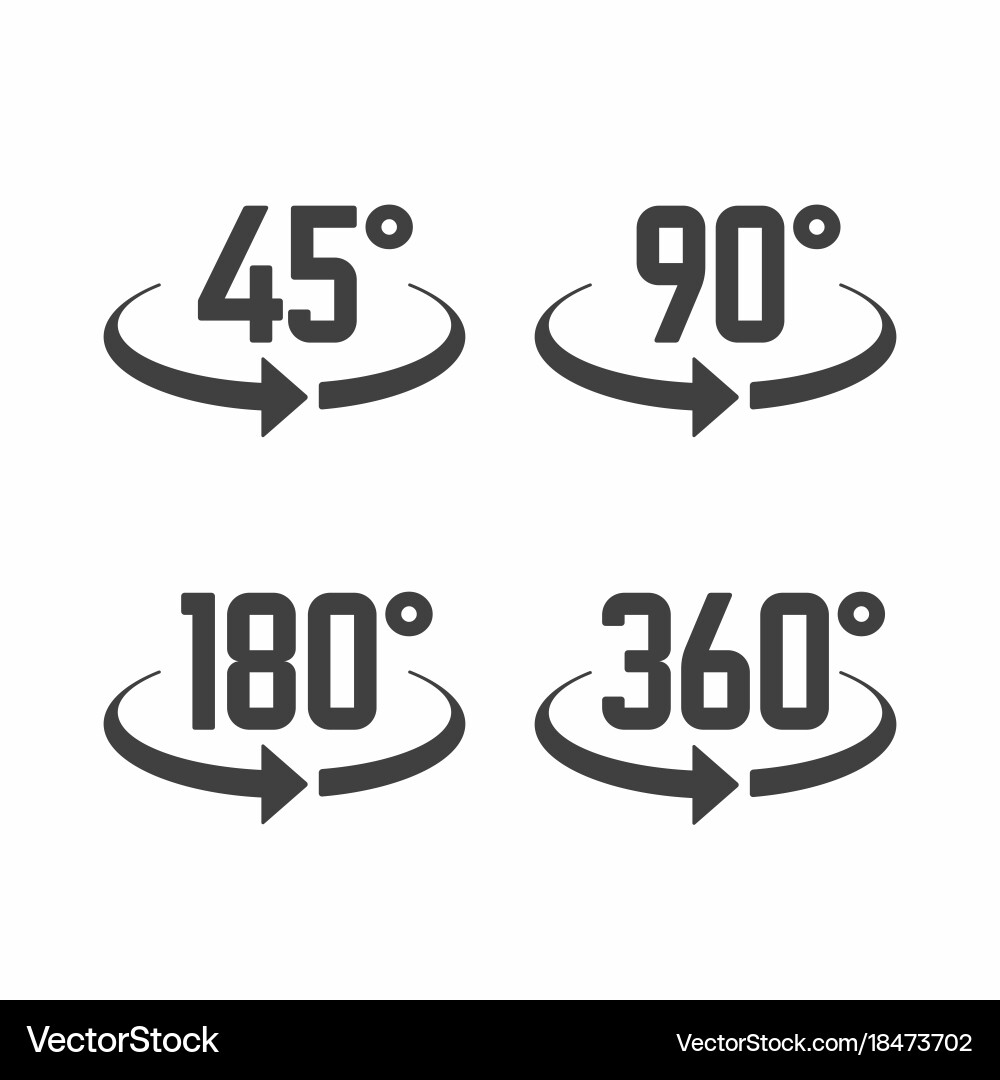 360 degrees view sign icon Royalty Free Vector Image