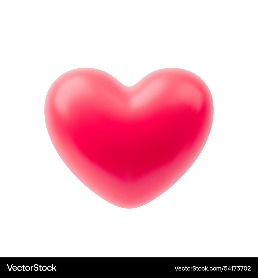 3d realistic heart Royalty Free Vector Image - VectorStock