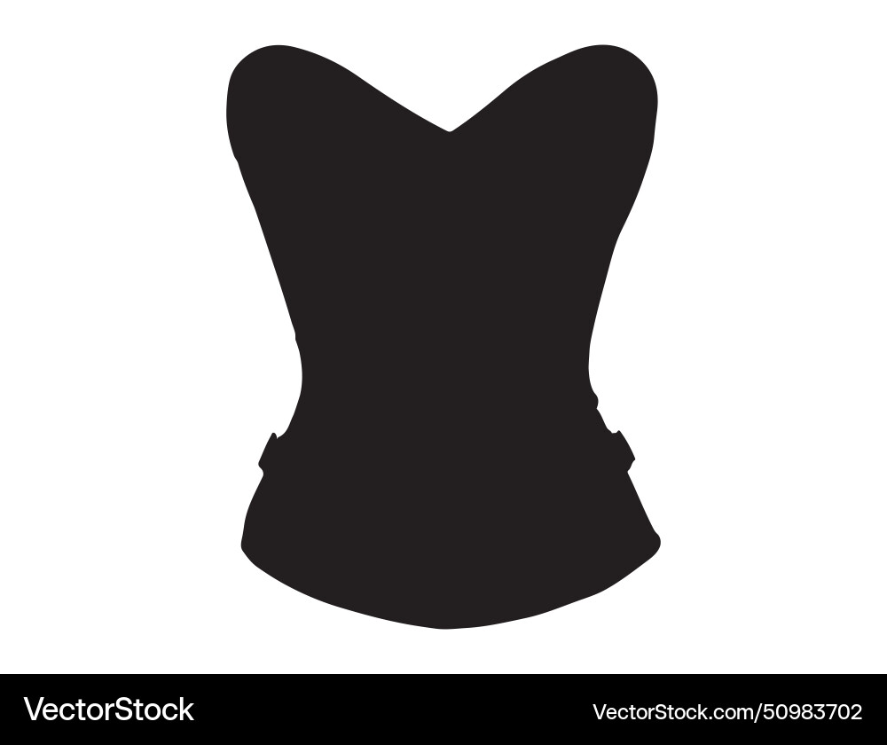 Corset silhouette art Royalty Free Vector Image