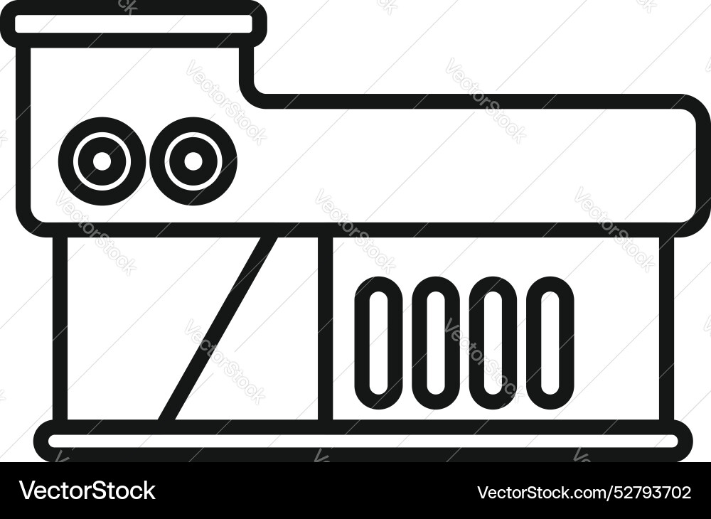 Electric cooker machine icon outline style Vector Image