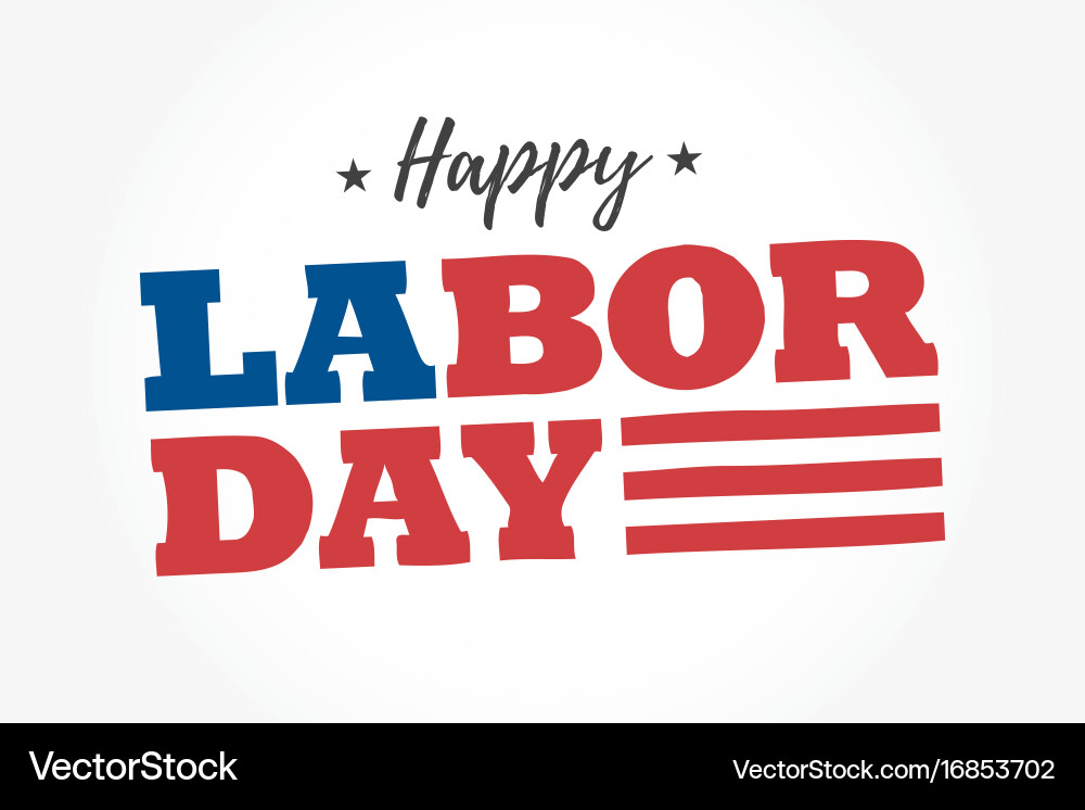 Happy-labor-day-logo Royalty Free Vector Image