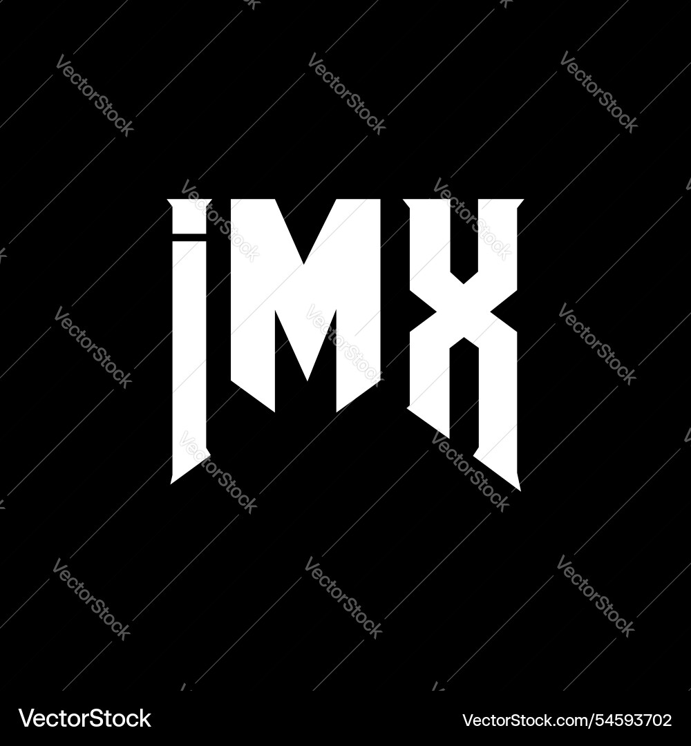 Imx letter logo design for technology company Vector Image
