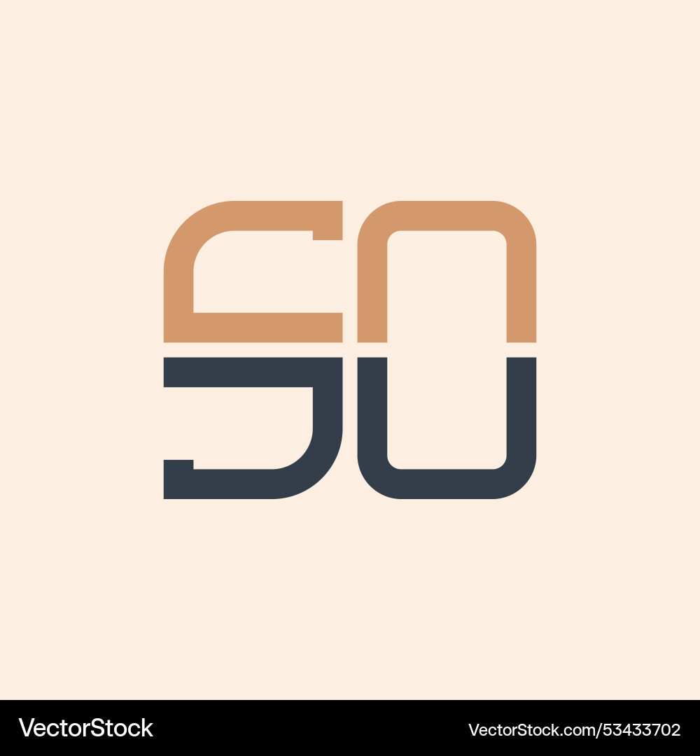 Modern so letter logo design creative and Vector Image