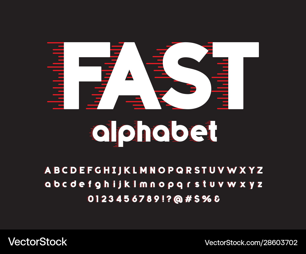 Speed font Royalty Free Vector Image - VectorStock