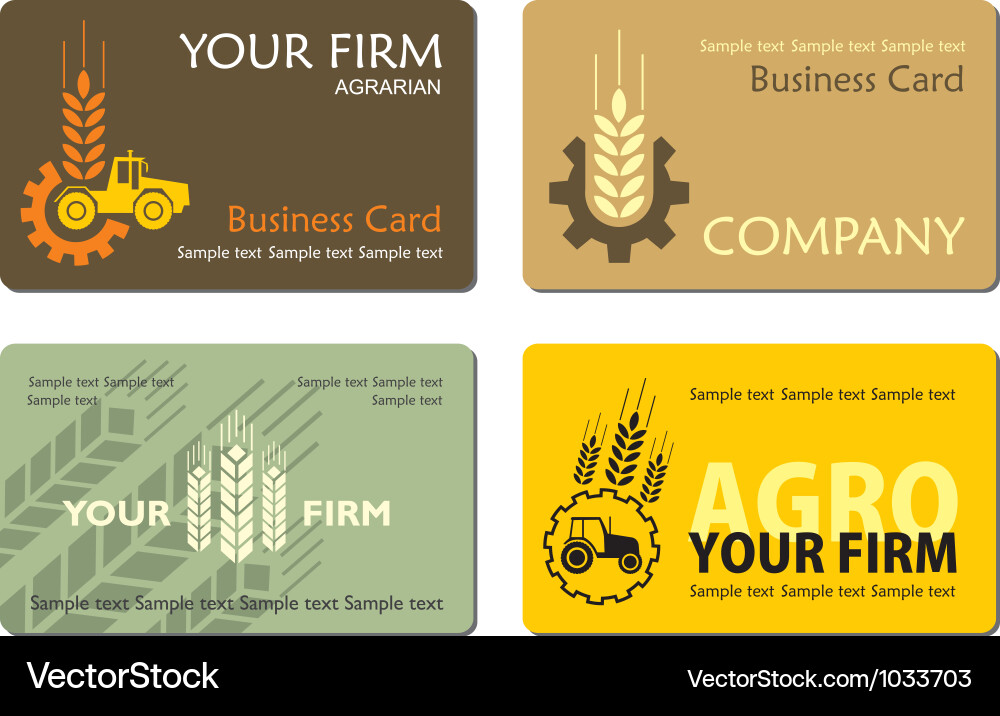 Agro card 001 Royalty Free Vector Image - VectorStock