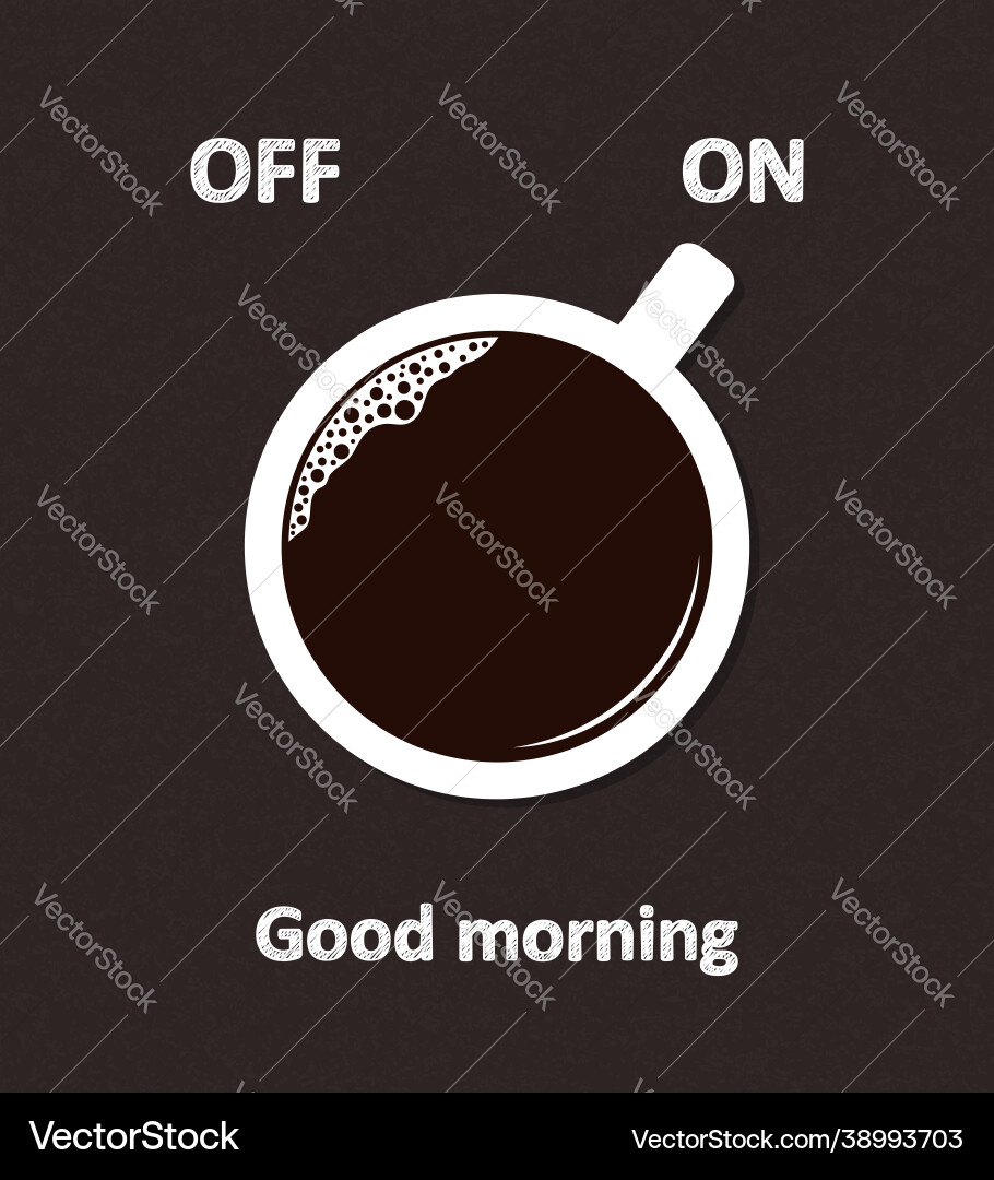 Coffee switch Royalty Free Vector Image - VectorStock