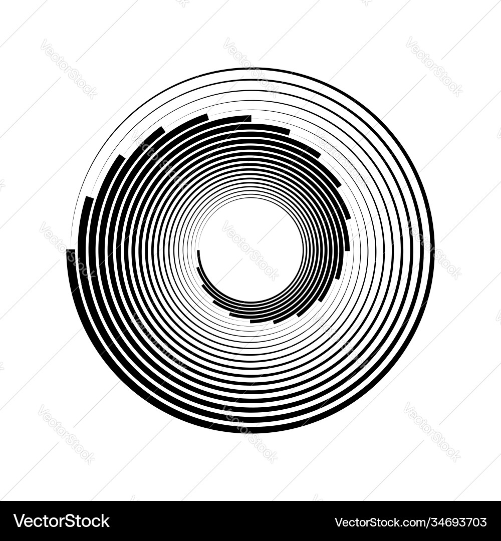 Concentric Vortex Sign Royalty Free Vector Image