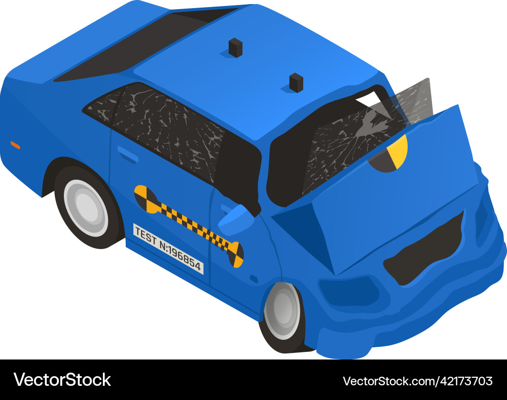 Crash test icon Royalty Free Vector Image - VectorStock