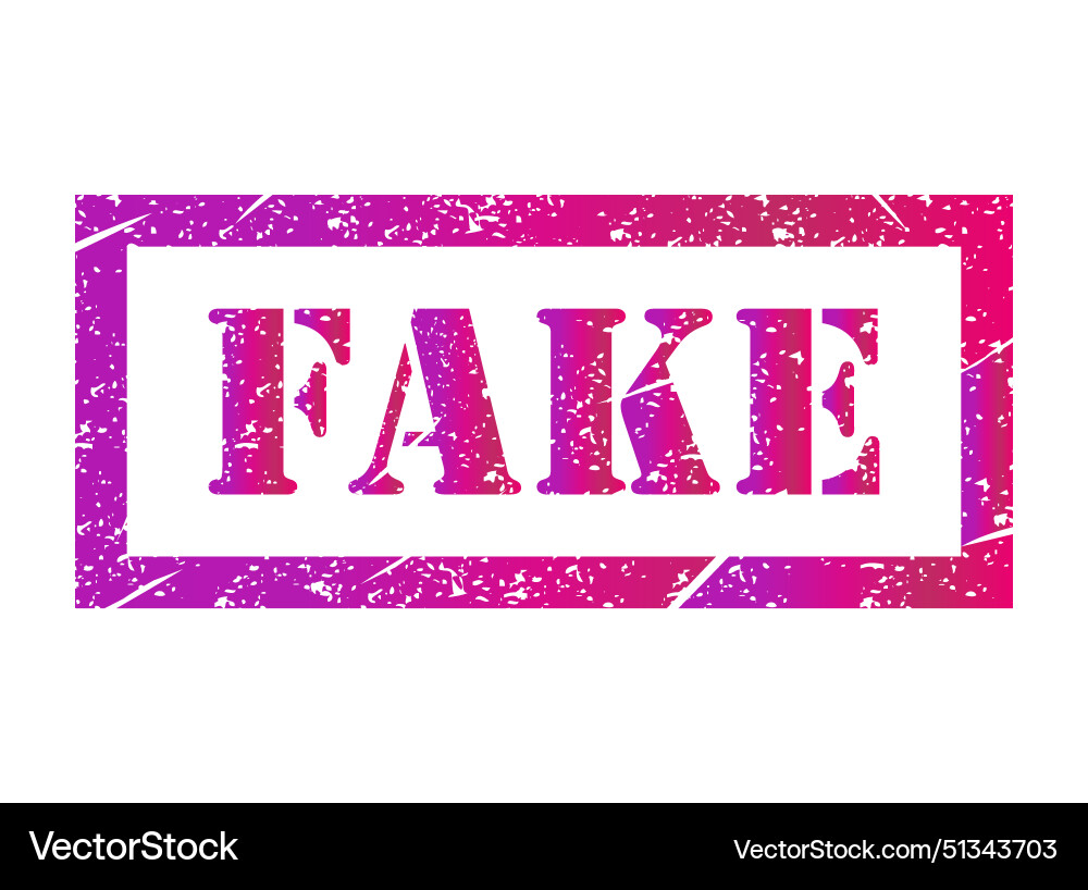Fake stamp symbol label sticker sign button text Vector Image