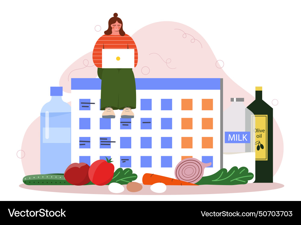 Healthy diet plan concept Royalty Free Vector Image