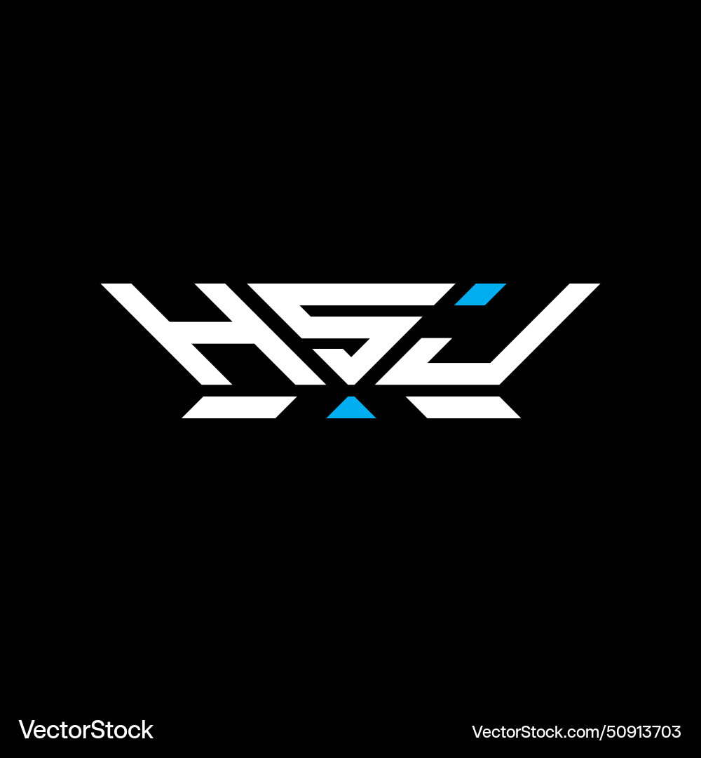 Hsj letter logo design hsj simple and modern logo Vector Image