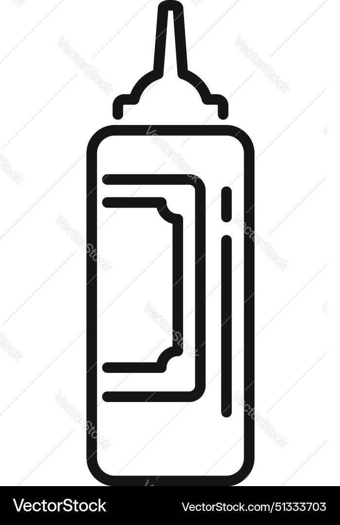 Line art of a squeeze bottle Royalty Free Vector Image