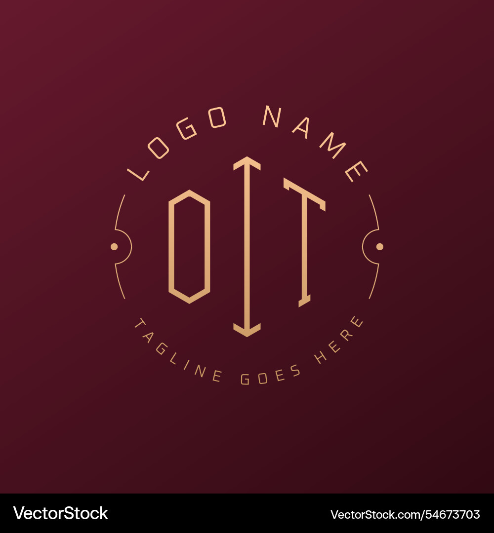 Luxury oit logo design elegant letter Royalty Free Vector