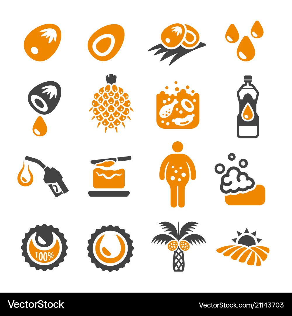Palm oil icon Royalty Free Vector Image - VectorStock