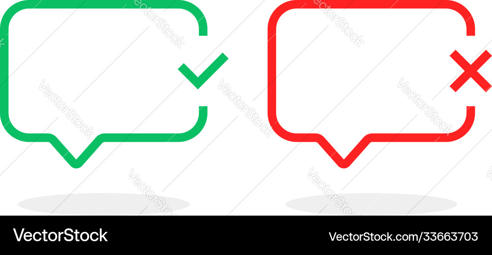 Red and green bubble marks Royalty Free Vector Image