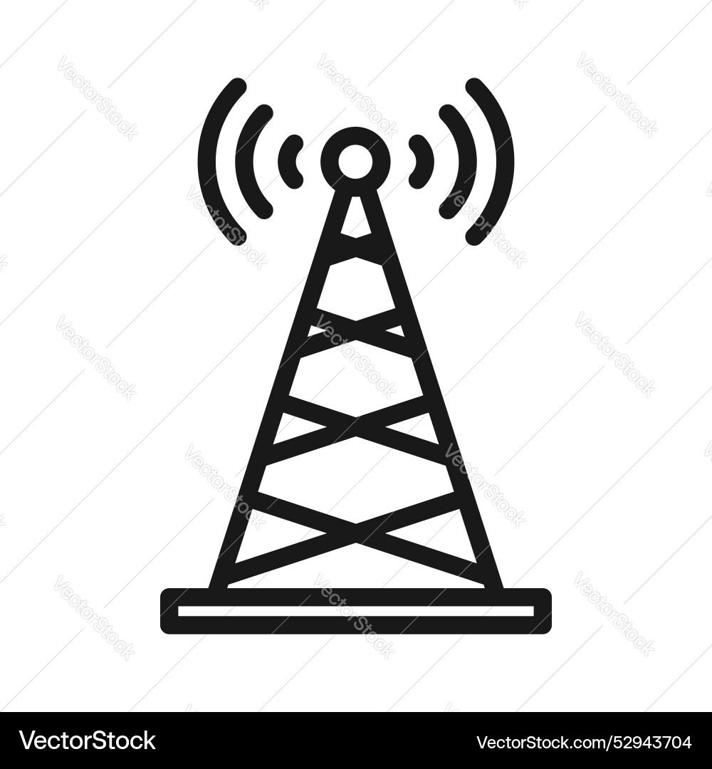 Broadcast tower icon Royalty Free Vector Image