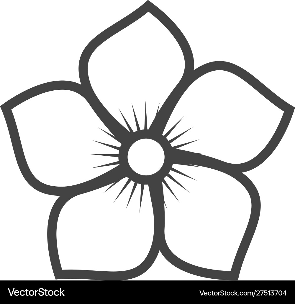 Jasmine Flower Icon Royalty Free Vector Image - VectorStock