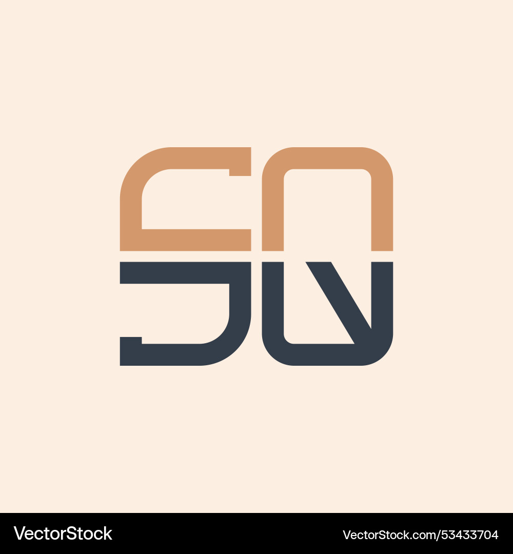 Modern sq letter logo design creative Royalty Free Vector