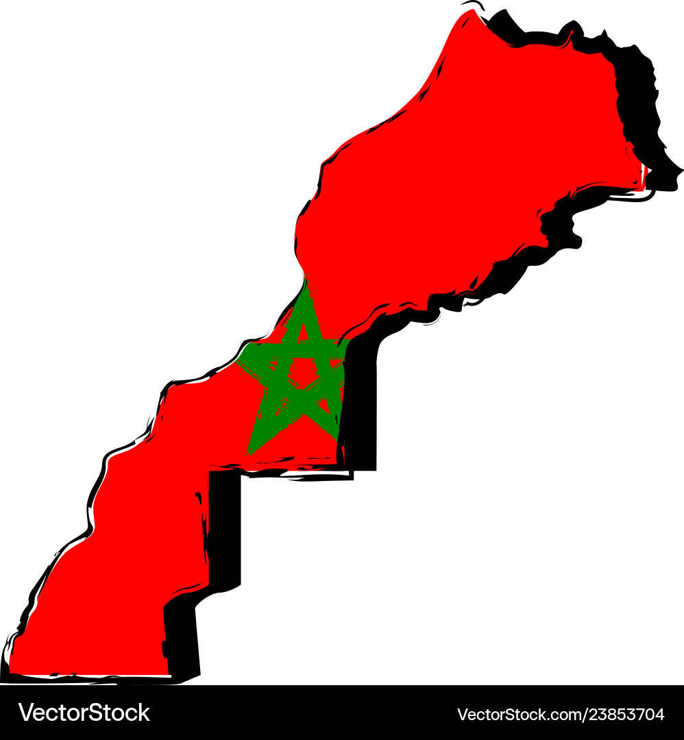 Morocco Flag Map Royalty Free Vector Image - VectorStock