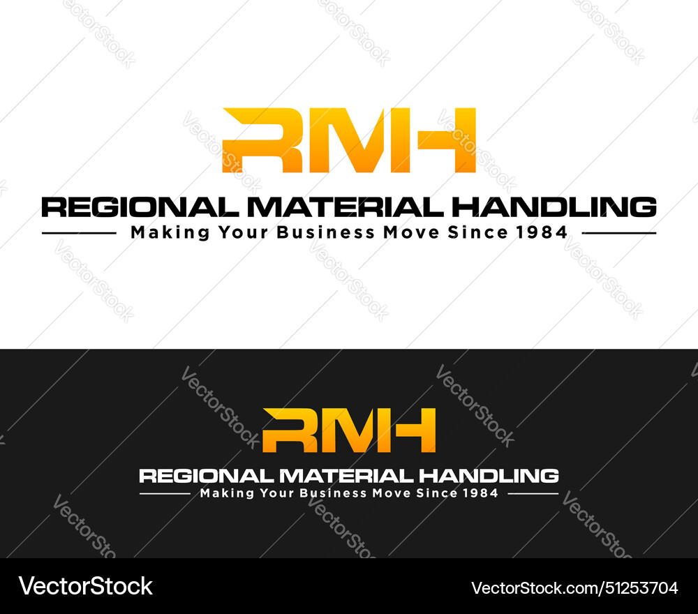 Rmh logo Royalty Free Vector Image - VectorStock