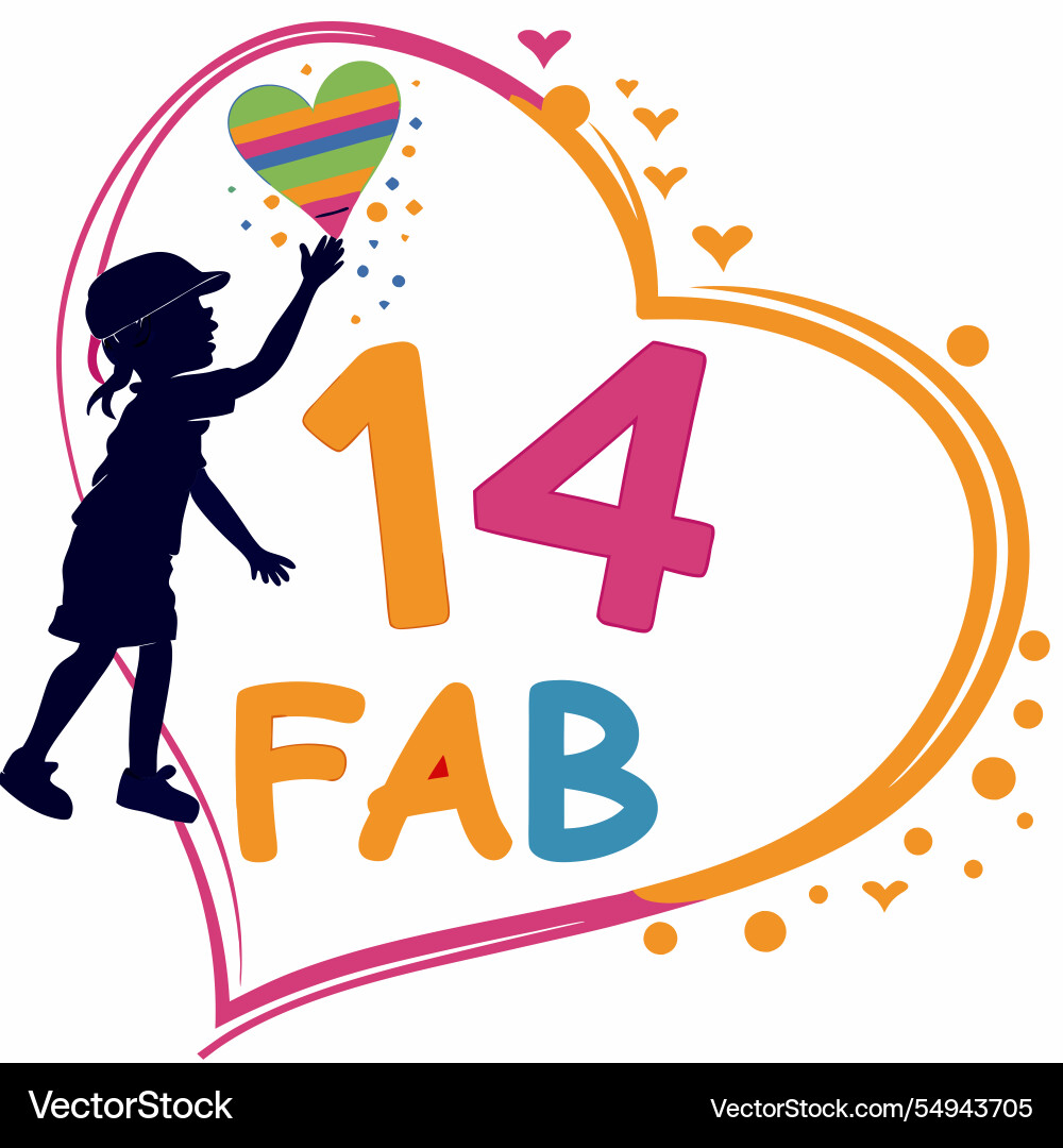 14 days fabulous Royalty Free Vector Image - VectorStock